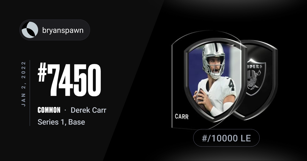 Derek Carr - Pass #7450 | NFL ALL DAY
