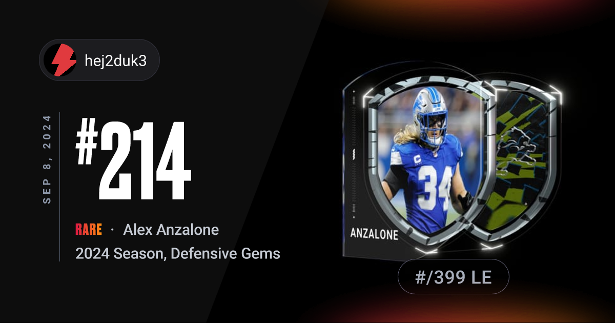 Alex Anzalone - Player Melt #214 | NFL ALL DAY